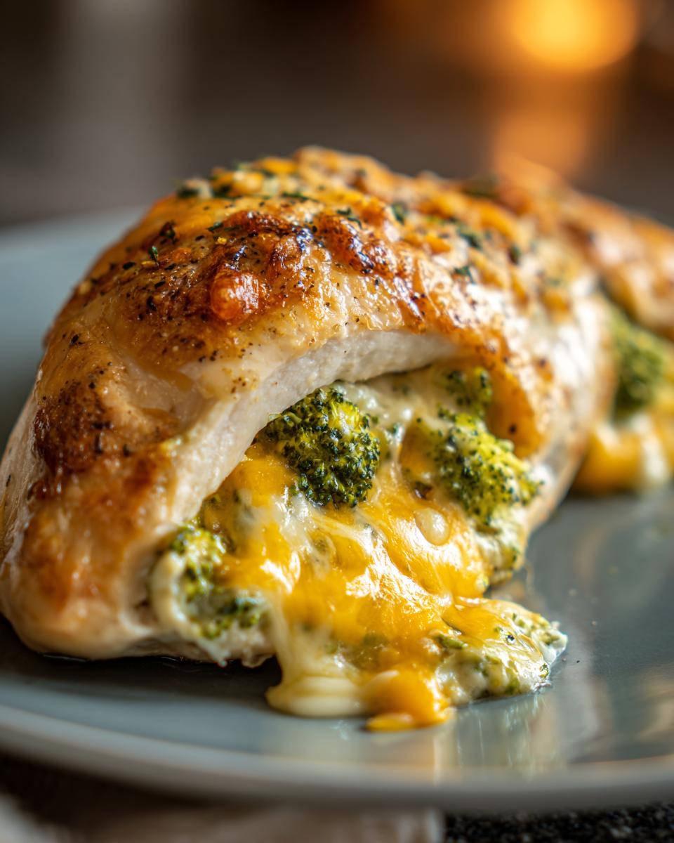 Amazing Broccoli Cheese Stuffed Chicken in 30 Mins