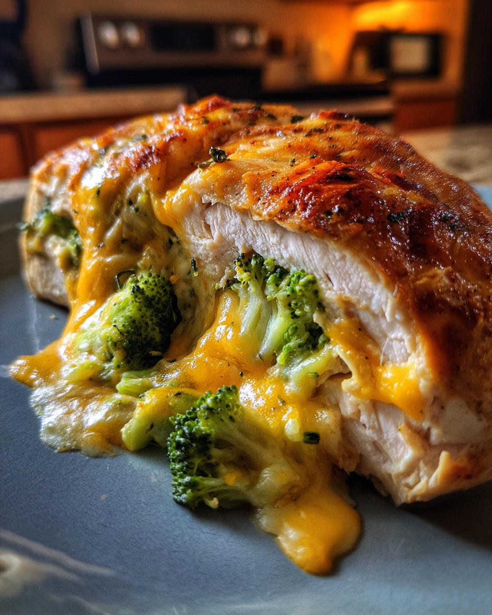 Amazing Broccoli Cheese Stuffed Chicken in 30 Mins