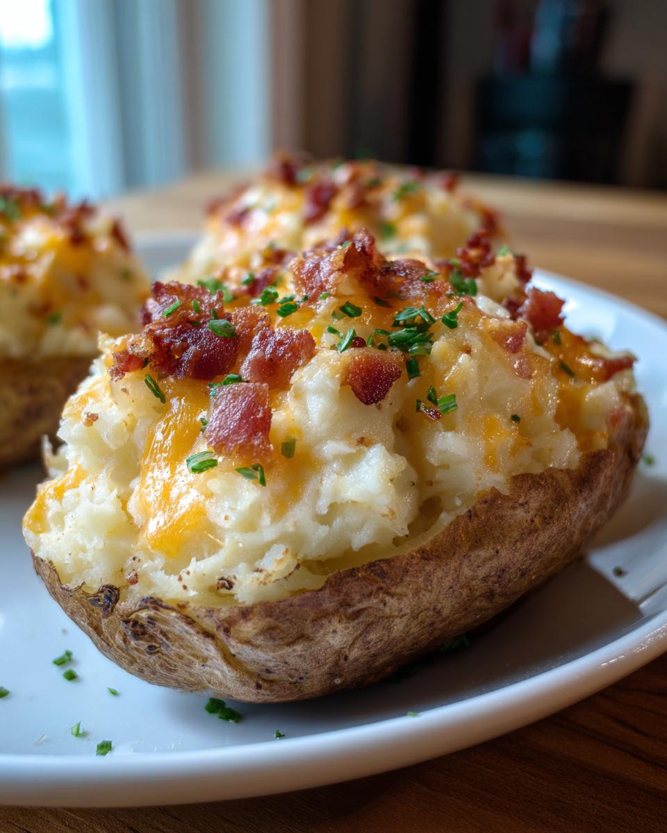 Amazing twice baked potatoes in 4 steps
