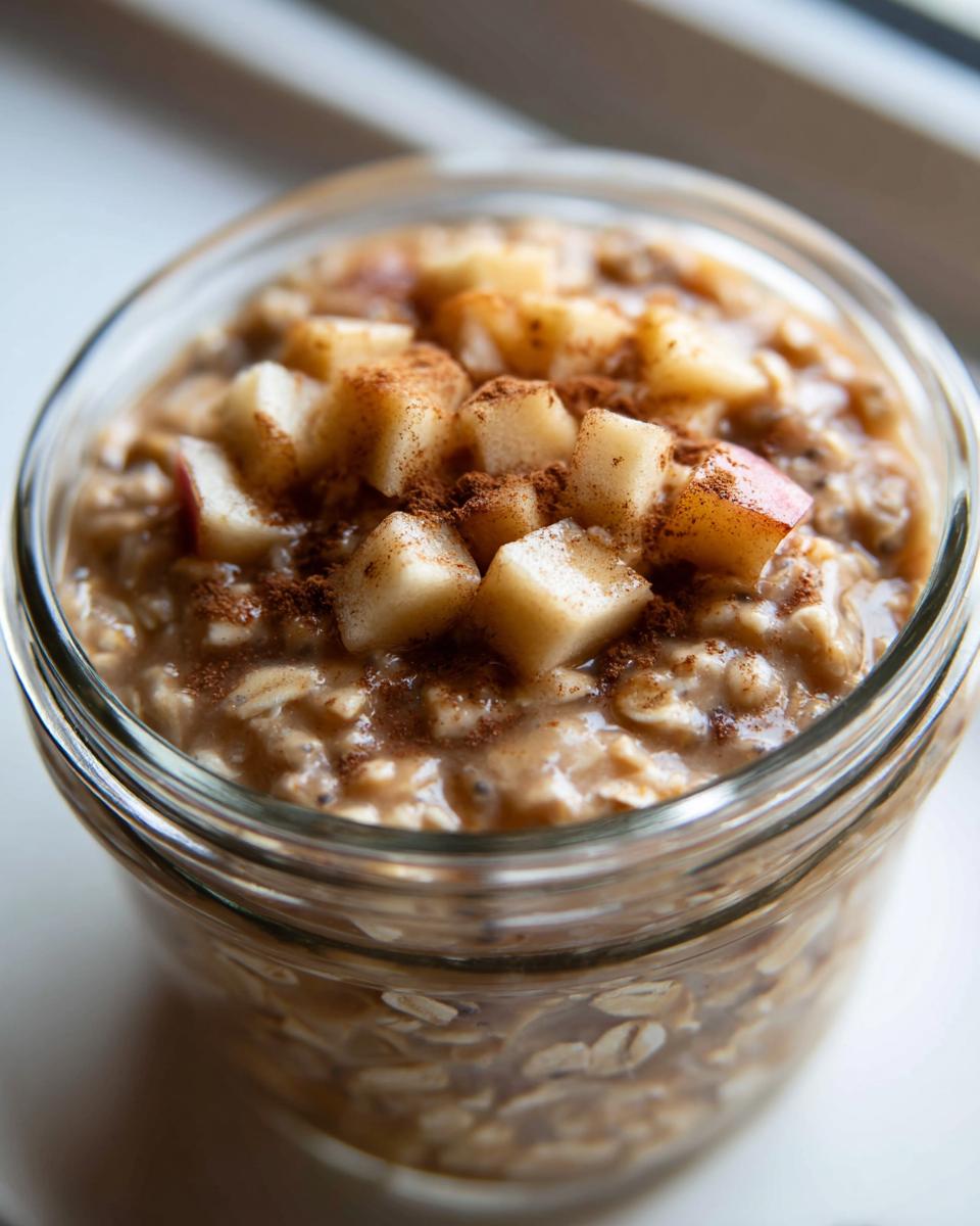 5 Minute Apple Cinnamon Overnight Oats Joy