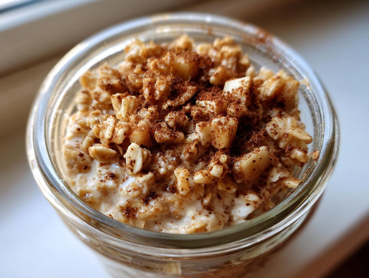 5 Minute Apple Cinnamon Overnight Oats Joy