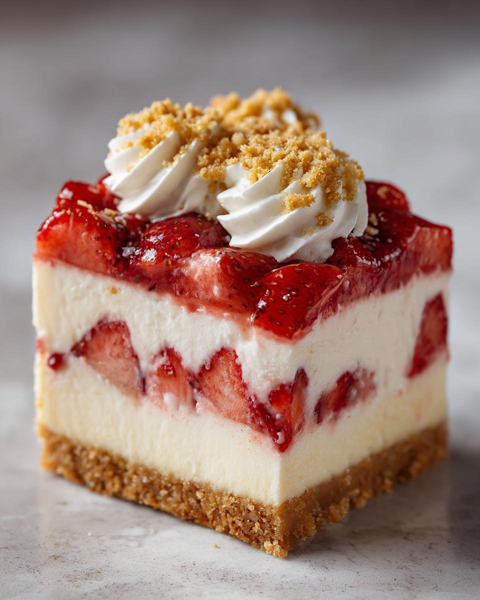 Amazing strawberry shortcake cheesecake 10 slices